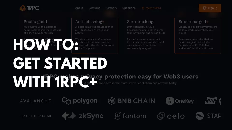 1RPC.io - Zero-trace relays for Web3 privacy